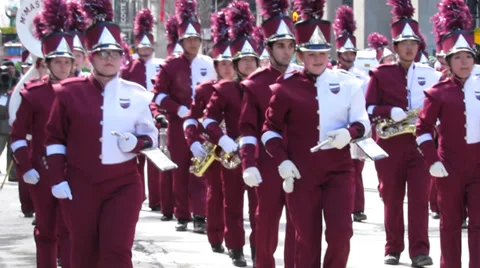 Marching Band Parade Stock Video Footage | Royalty Free Marching Band ...
