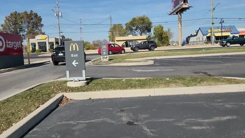 McDonald's Exit Fast Food Signage | Stock Video | Pond5