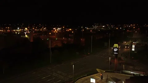 McDonalds fast food drive through logo i... | Stock Video | Pond5