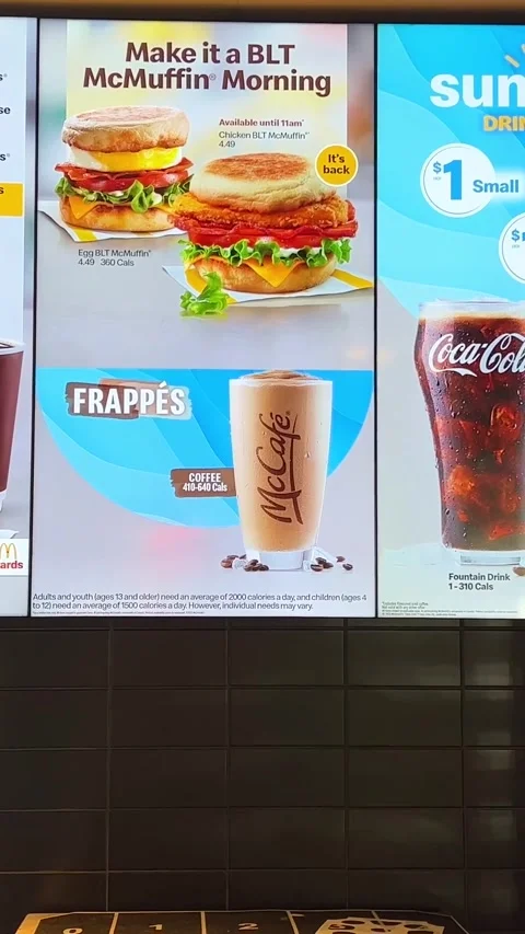 Canada Mcdonalds Menu Stock Videos – Royalty-Free HD & 4K Videos