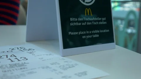 McDonalds Table Service Display | Stock Video | Pond5