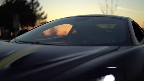McLaren 720S coupe windshield shot at su... | Stock Video | Pond5