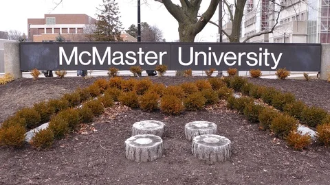 McMaster university sign and exterior on... | Stock Video | Pond5