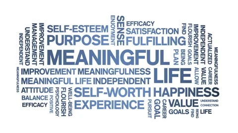 Meaningful Life animated word cloud,anim... | Stock Video | Pond5