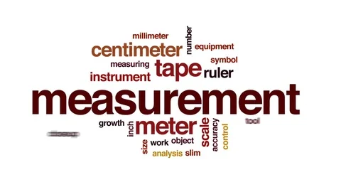 Measurement animated word cloud, text de... | Stock Video | Pond5