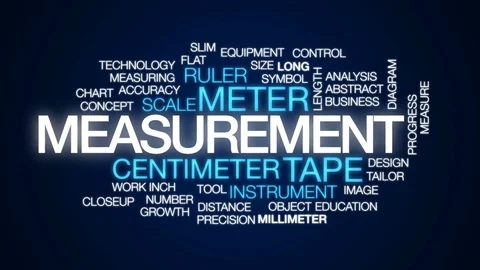Measurement animated word cloud, text de... | Stock Video | Pond5