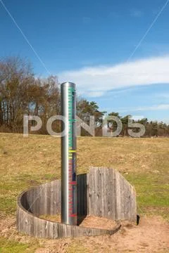 Photograph: Measuring the water height Measurement tool for water ...