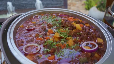 Meat stew - Kenyan food. African food, E... | Stock Video | Pond5
