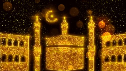 Mecca gold 3D Animation Of The Ramadan K... | Stock Video | Pond5