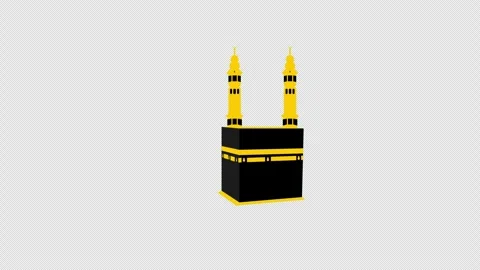 mecca Kaaba Qaba concept icon animation ... | Stock Video | Pond5