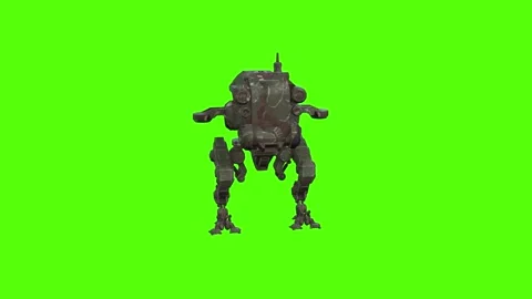 Mech Biped Robot Activating Green Screen... | Stock Video | Pond5