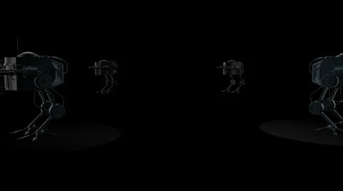 mech robot gun vehicle sci-fi HD | Stock Video | Pond5