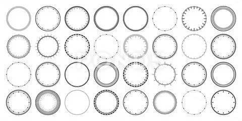 Mechanical clock faces, bezel. Watch dial with minute and hour marks ...