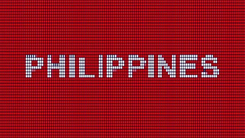On the mechanical display text Philippin... | Stock Video | Pond5