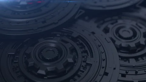 The mechanical process of multiple mecha... | Stock Video | Pond5