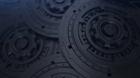 The mechanical process of multiple mecha... | Stock Video | Pond5