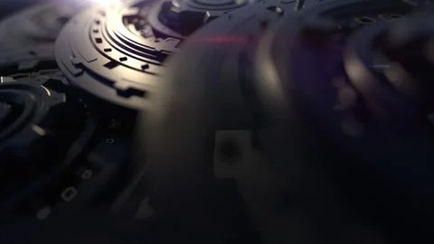The mechanical process of multiple mecha... | Stock Video | Pond5