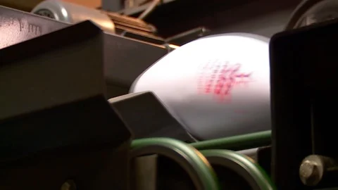 The mechanism for collecting bowling pin... | Stock Video | Pond5