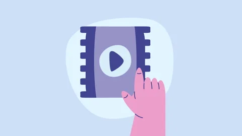 media player tape with play button anima... | Stock Video | Pond5