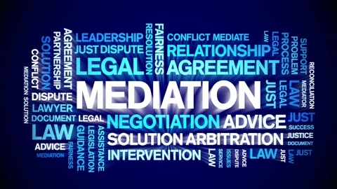 Mediation animated word cloud,animation ... | Stock Video | Pond5