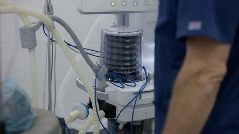 Medical device for artificial lung venti... | Stock Video | Pond5