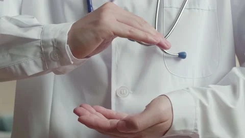 Medical Doctor With Two Hands In Positio... | Stock Video | Pond5