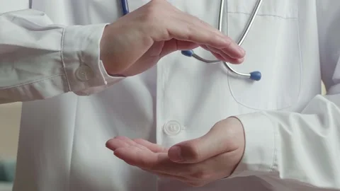 Medical Doctor With Two Hands In Positio... | Stock Video | Pond5