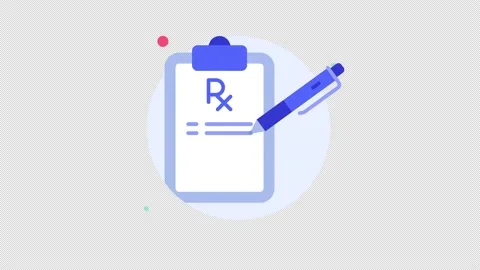Medical drug Prescription icon 4k animation with project file ~ After ...