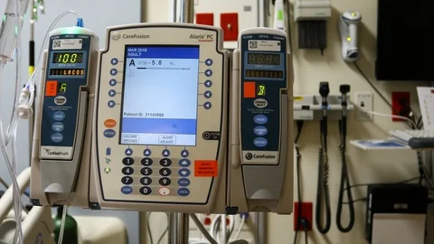 Medical infusion machine hospital patien... | Stock Video | Pond5