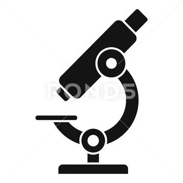 Medical microscope icon simple vector. Bacteria disease: Graphic #232506781