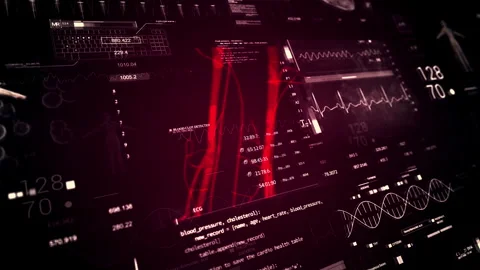 Medical monitor.HUD.DNA.Heads up display... | Stock Video | Pond5