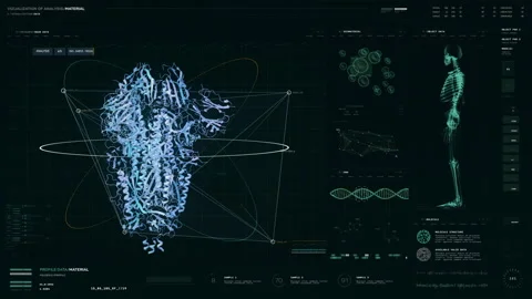 Medical system interface has detected sp... | Stock Video | Pond5