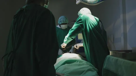 medical team revive a patient in cardiac... | Stock Video | Pond5