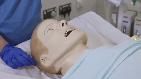 Medical training - 01 - Intubation proce... | Stock Video | Pond5