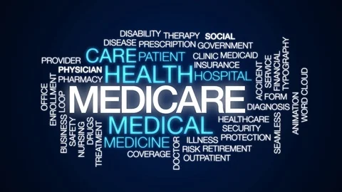 Medicare animated word cloud. Kinetic ty... | Stock Video | Pond5