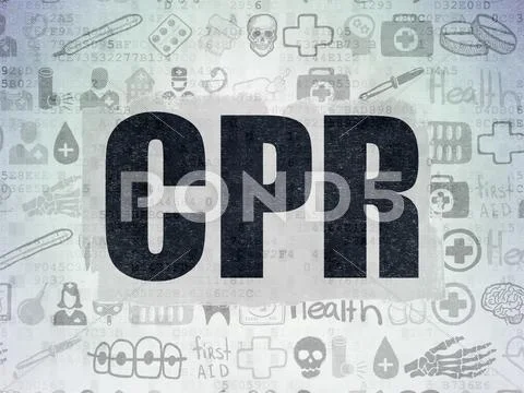 Medicine concept: CPR on Digital Paper background ~ Clip Art #59379803