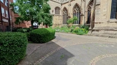 Medieval church in the town of Newark-On... | Stock Video | Pond5