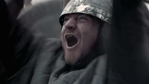 Medieval (Frankish) army cheering warrio... | Stock Video | Pond5