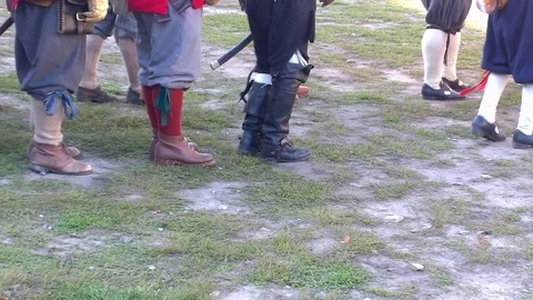 Medieval soldiers marching | Stock Video | Pond5