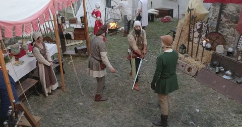 medieval soldiers in training | Stock Video | Pond5