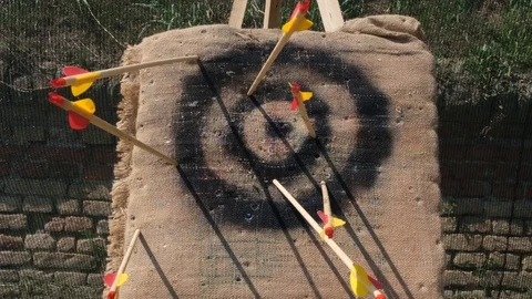 Medieval Arrow Target Stock Video Footage | Royalty Free Medieval Arrow ...