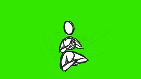 Meditation - hand drawn - animation - gr... | Stock Video | Pond5