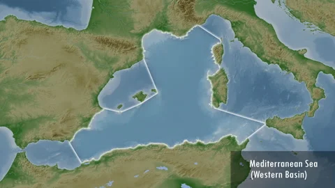 Mediterranean Sea - Western Basin (witho... | Stock Video | Pond5