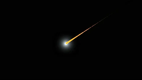 Medium meteor falling on black backgroun... | Stock Video | Pond5