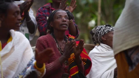 Medium shot Dorze tribal woman in Ethiop... | Stock Video | Pond5
