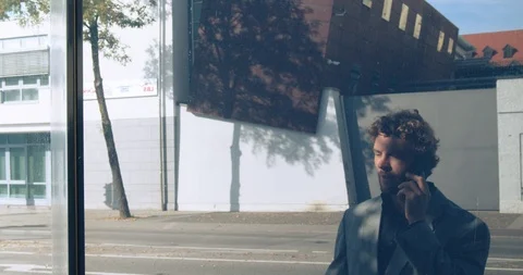 Medium shot inside a see-through window,... | Stock Video | Pond5