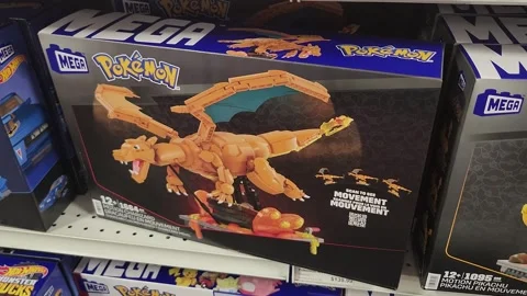 Mega Pokemon Charizard Lego Retailer | Stock Video | Pond5