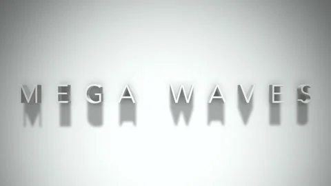Mega Waves 3D title animation with shado... | Stock Video | Pond5