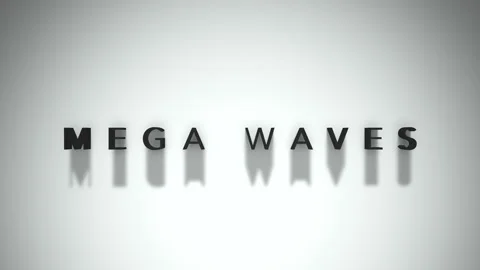 Mega Waves 3D title animation matte blac... | Stock Video | Pond5