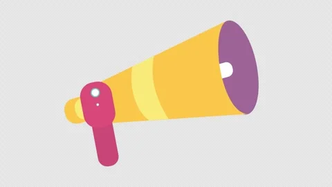 Megaphone Cartoon Animation in Transpare... | Stock Video | Pond5